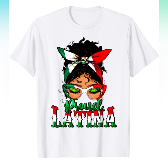 Shirts | Proud Latina Messy Bun Mama Lady Girl Mexican Cinco De Mayo ...